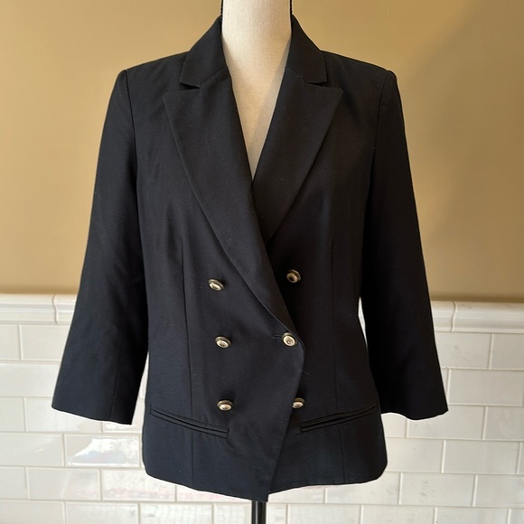 Anthropologie | Jackets & Coats | 34 Sleeve Vintage Black Blazer From ...